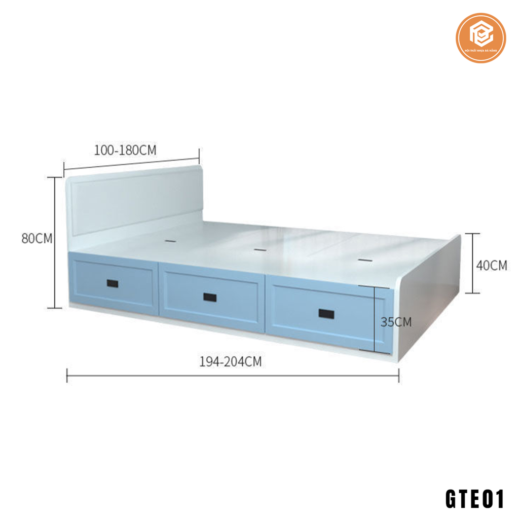 Giường nhựa trẻ em cao cấp - Mã GTE01 - Nội Thất Nhựa Đà Nẵng