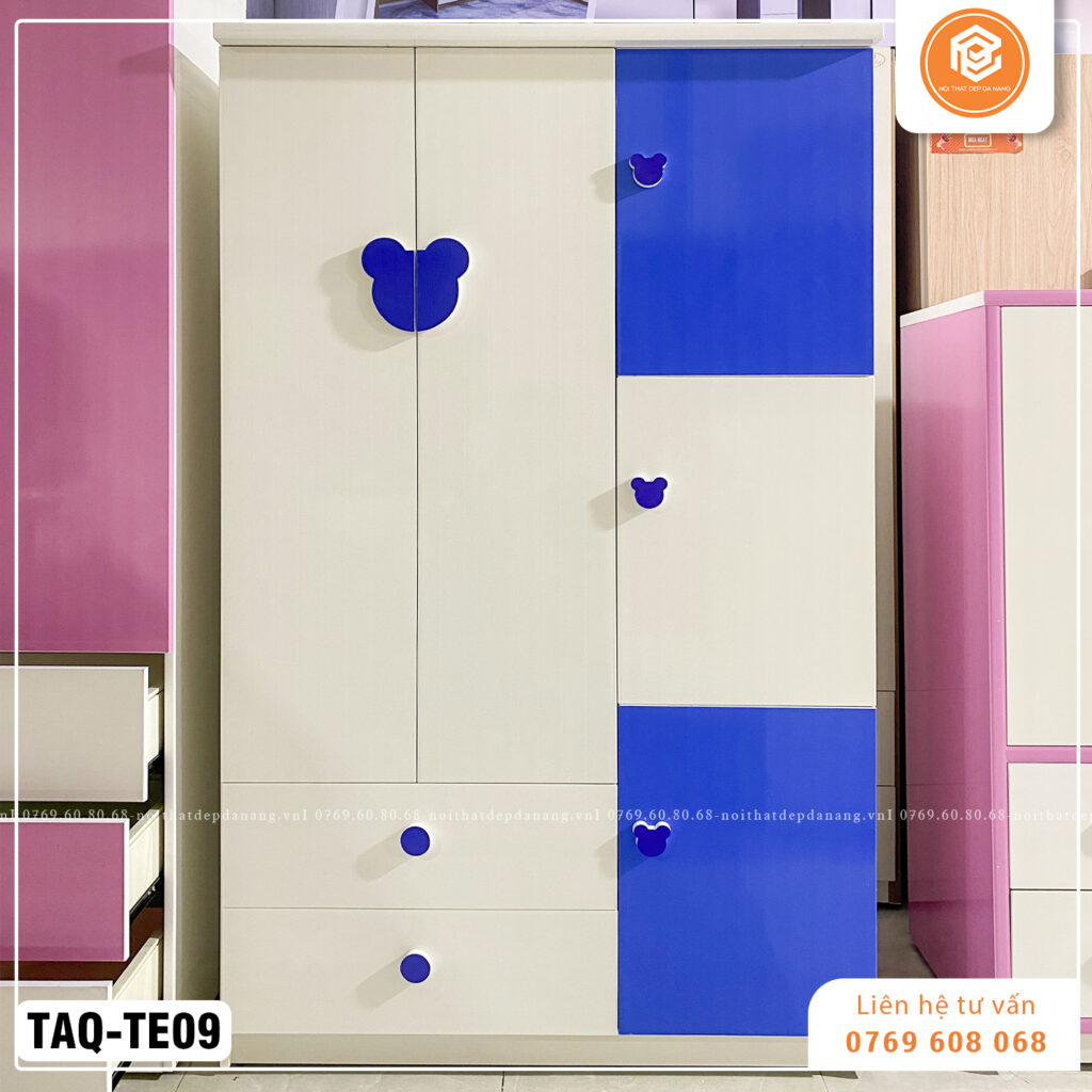 Tủ Quần Áo Trẻ Em Nhựa Cao Cấp - Mã TAQ-TE09 - Nội Thất Nhựa Đà Nẵng