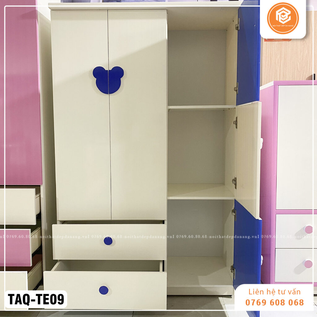 Tủ Quần Áo Trẻ Em Nhựa Cao Cấp - Mã TAQ-TE09 - Nội Thất Nhựa Đà Nẵng