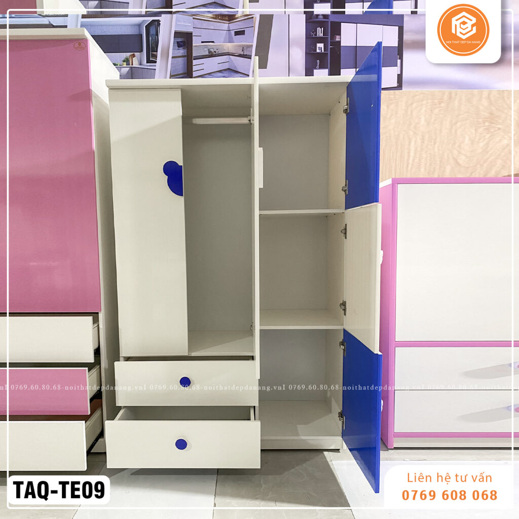 Tủ Quần Áo Trẻ Em Nhựa Cao Cấp - Mã TAQ-TE09 - Nội Thất Nhựa Đà Nẵng